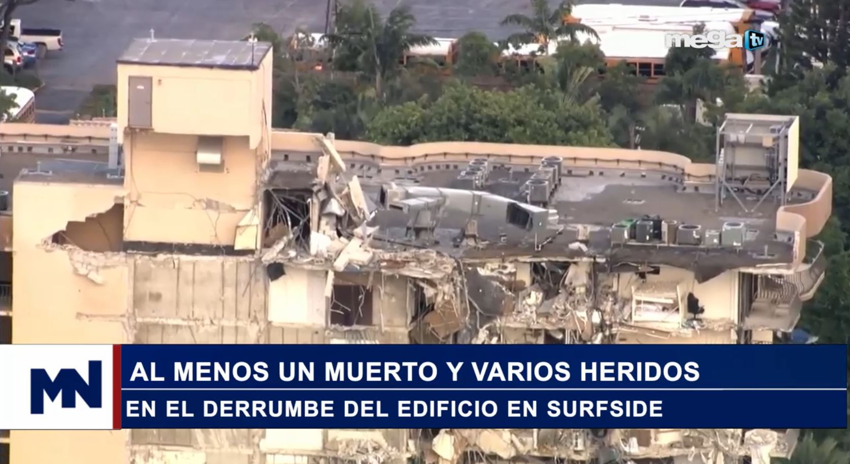 Al menos un muerto y varios heridos en el derrumbe del edificio en Surfside 06-24-21 • Mega TV