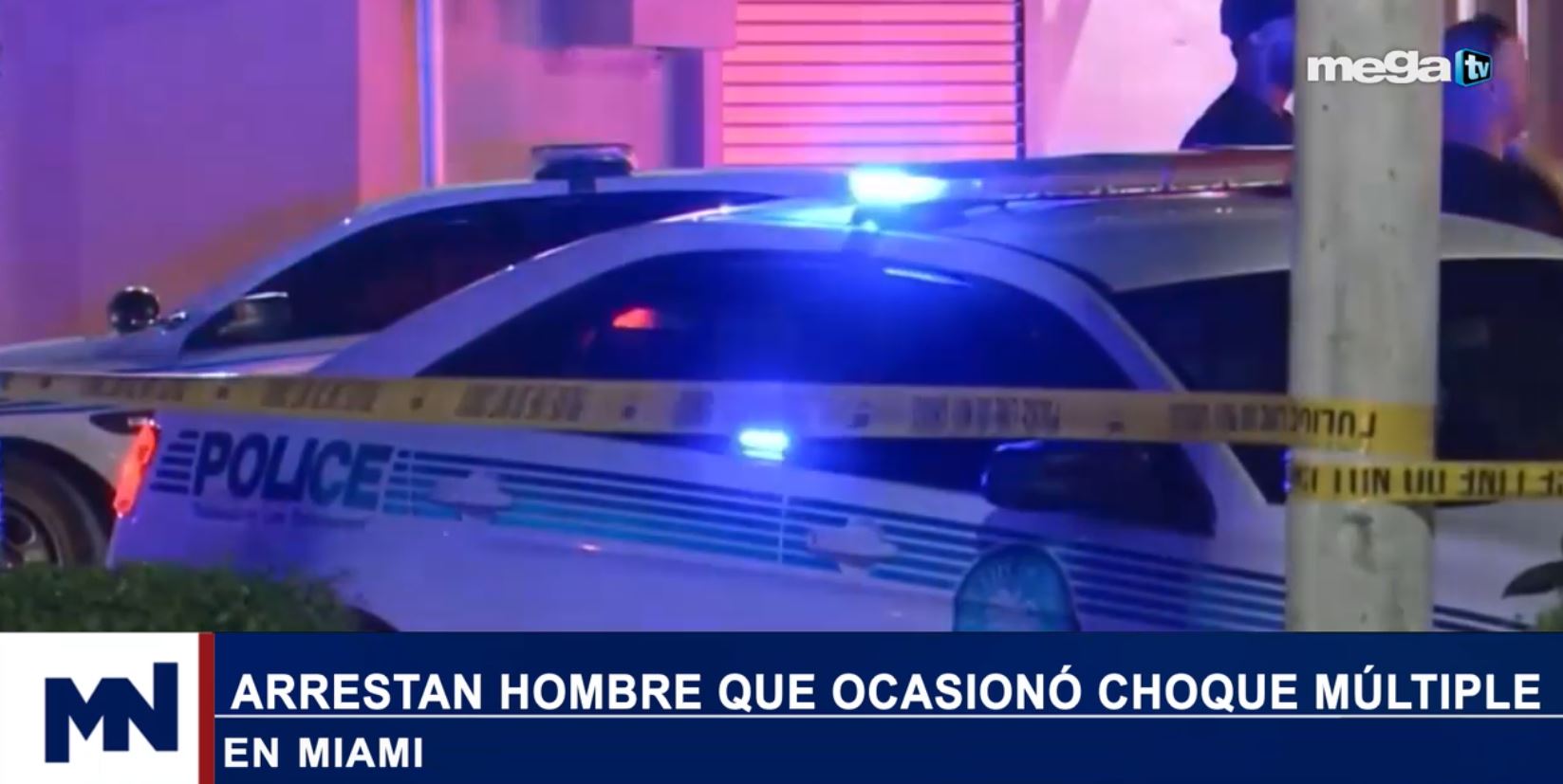 Bajo Investigación 10-04-23 Arrestan a un hombre que ocasionó choque múltiple en Miami • Mega TV