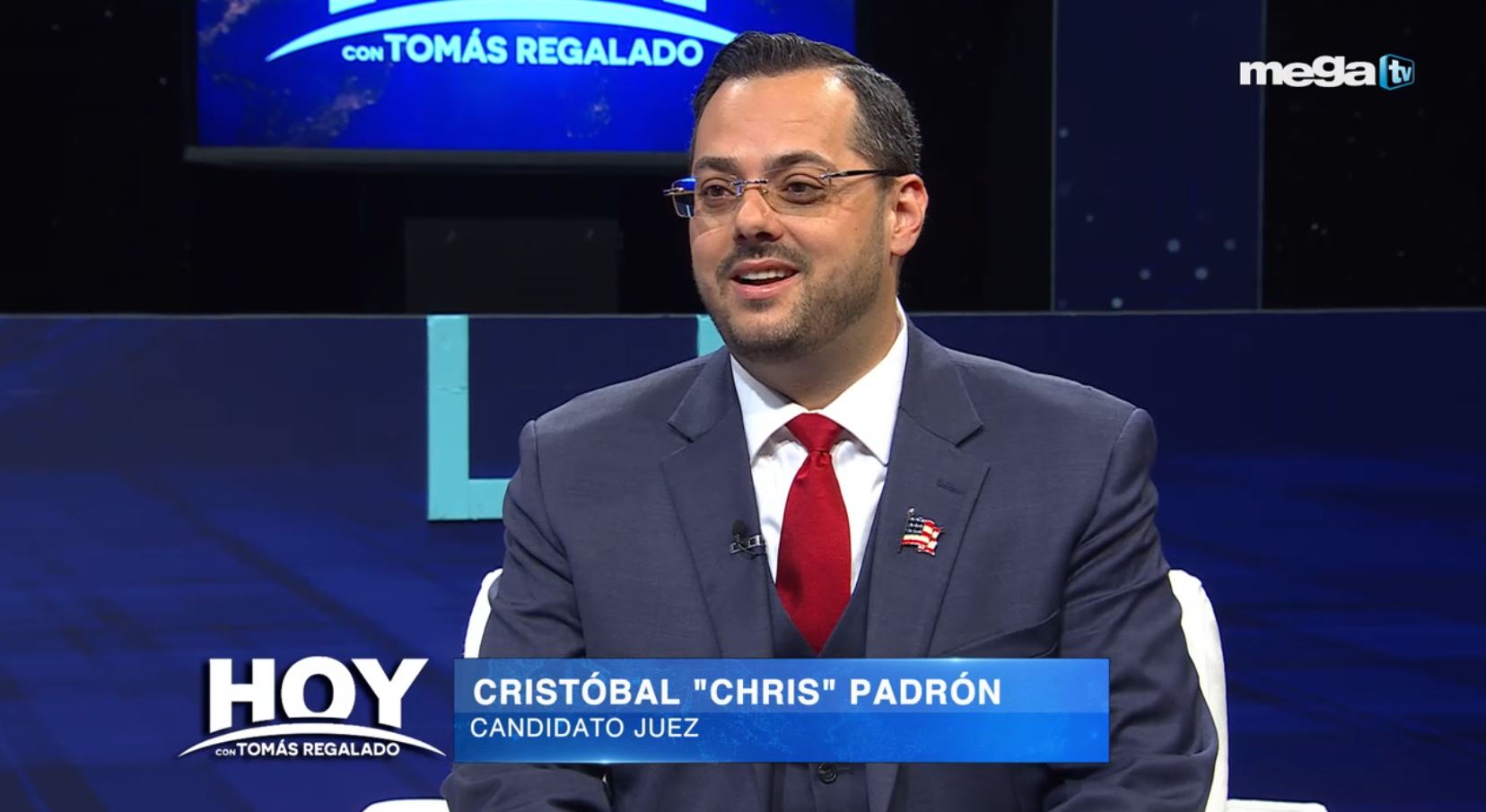 Hoy con Tomás Regalado 03-30-24 entrevista a Cristóbal "Chris" Padrón, candidato a Juez • Mega TV